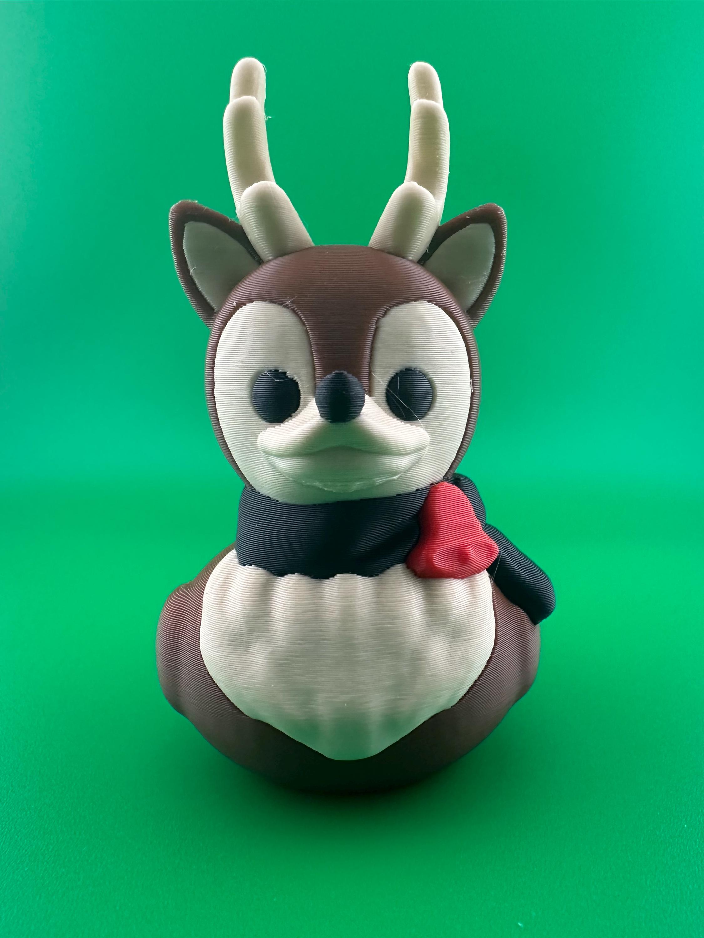 3D Printed Reindeer Duck - Etsy