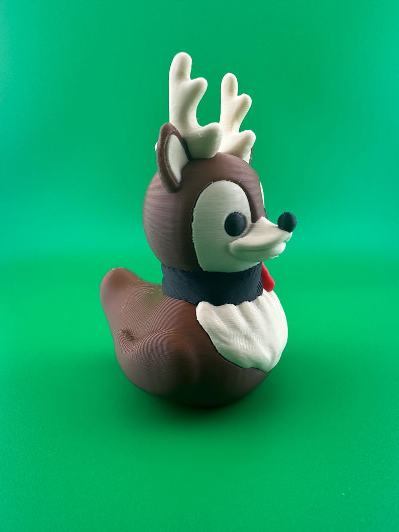3D Printed Reindeer Duck - Etsy