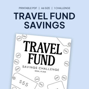 Travel Fund Savings Challenge Printable, Mini Savings Challenge ...