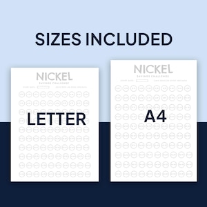 Nickel Savings Challenge Printable, Mini Savings Challenge, Coin ...