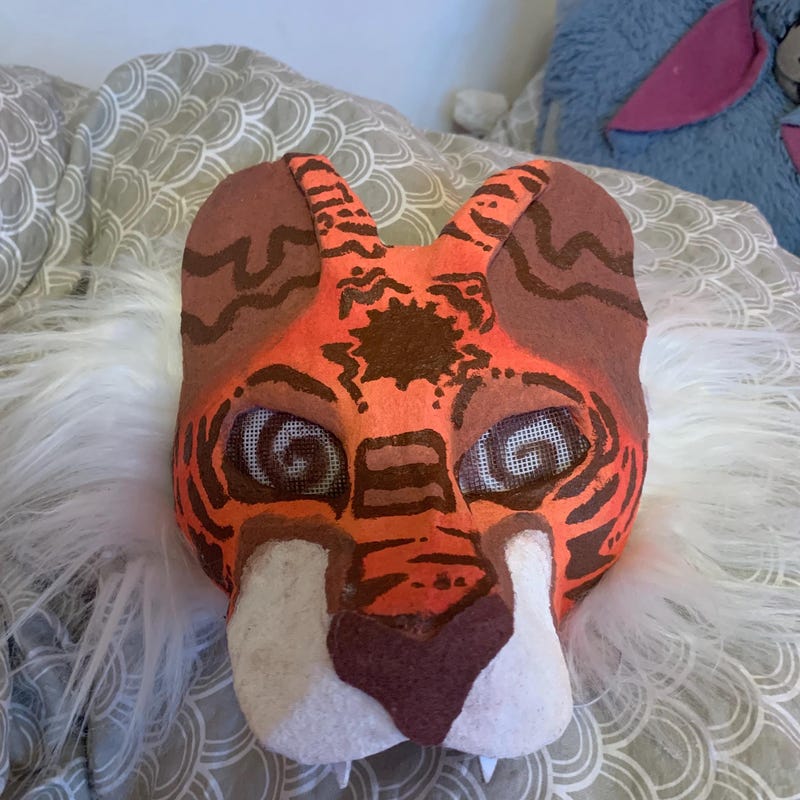 Tiger Therian Mask - Etsy