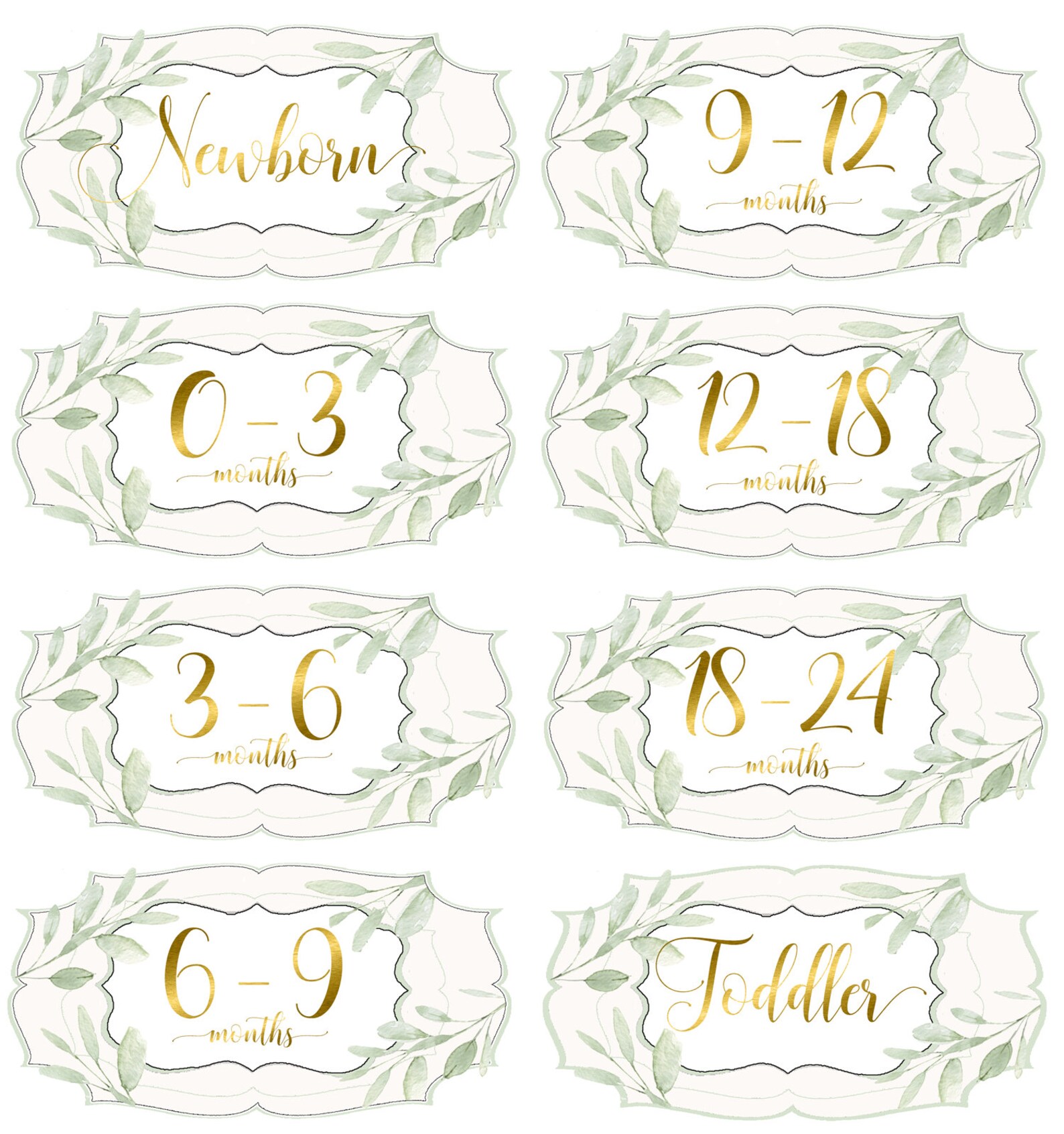 Baby Girl Nursery Organization Changing Table Labels for | Etsy