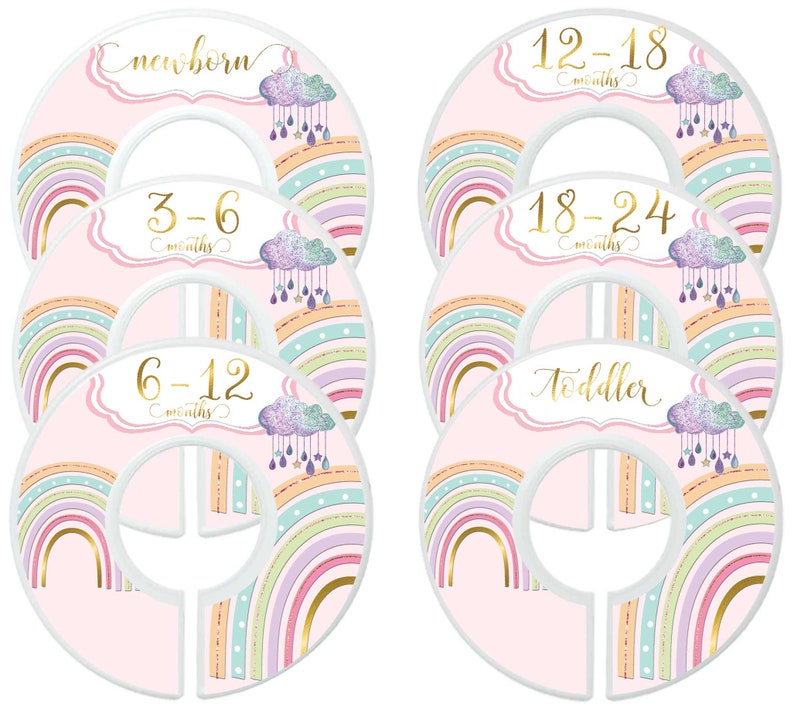 Baby Closet Dividers Closet Organizers Girl Rainbow Closet | Etsy