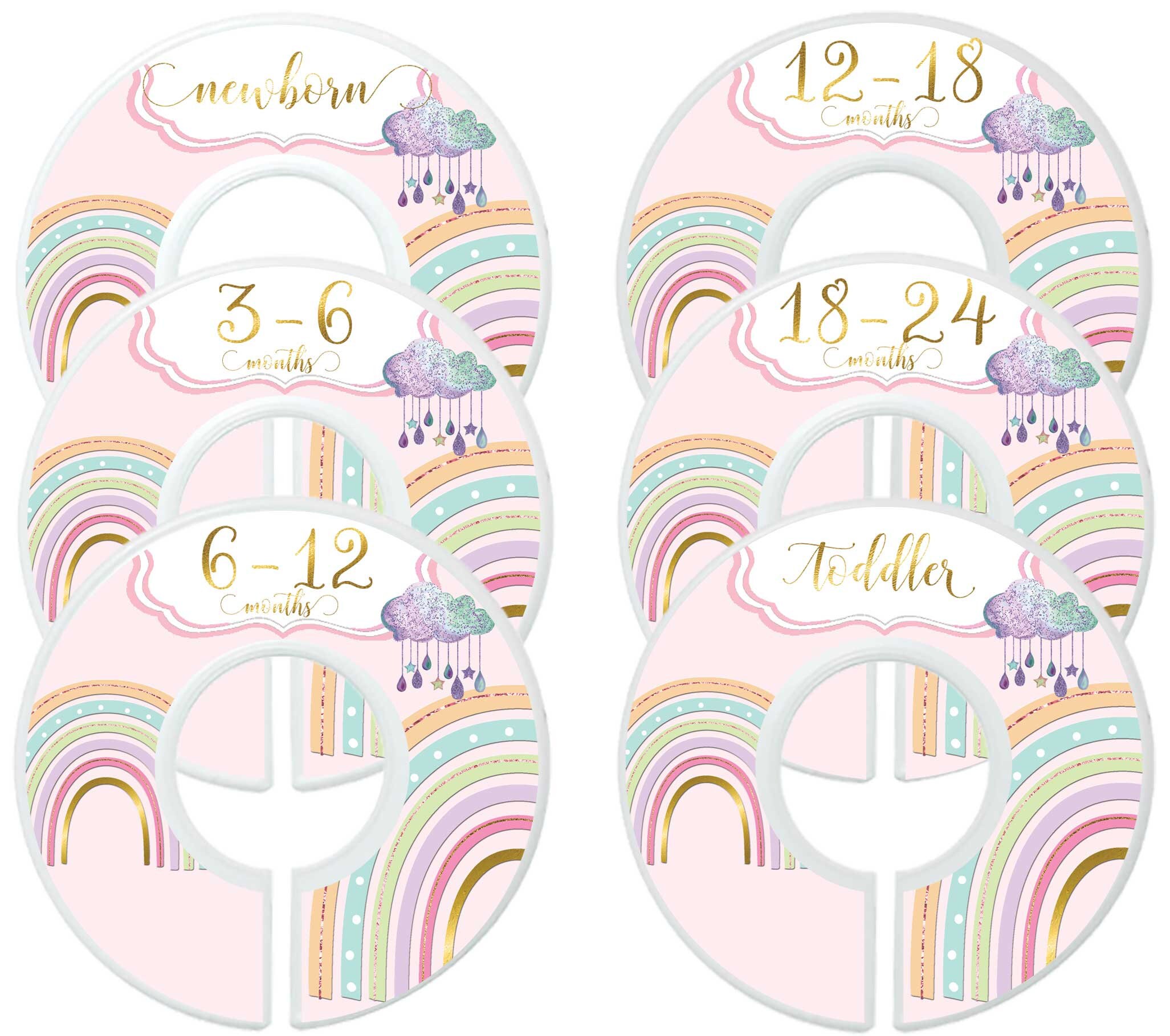 Baby Closet Dividers Closet Organizers Girl Rainbow Closet | Etsy
