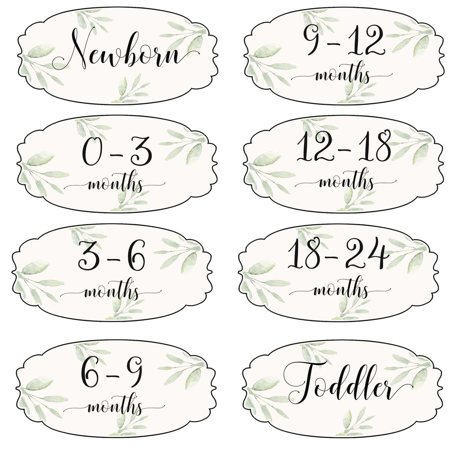 Baby Girl Nursery Organization Changing Table Labels for | Etsy