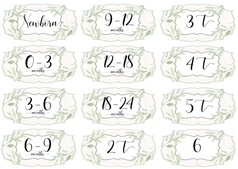 Baby Girl Nursery Organization Changing Table Labels for | Etsy