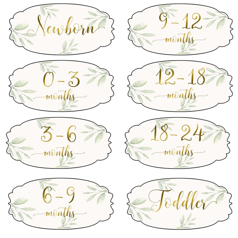 Baby Girl Nursery Organization Changing Table Labels for | Etsy