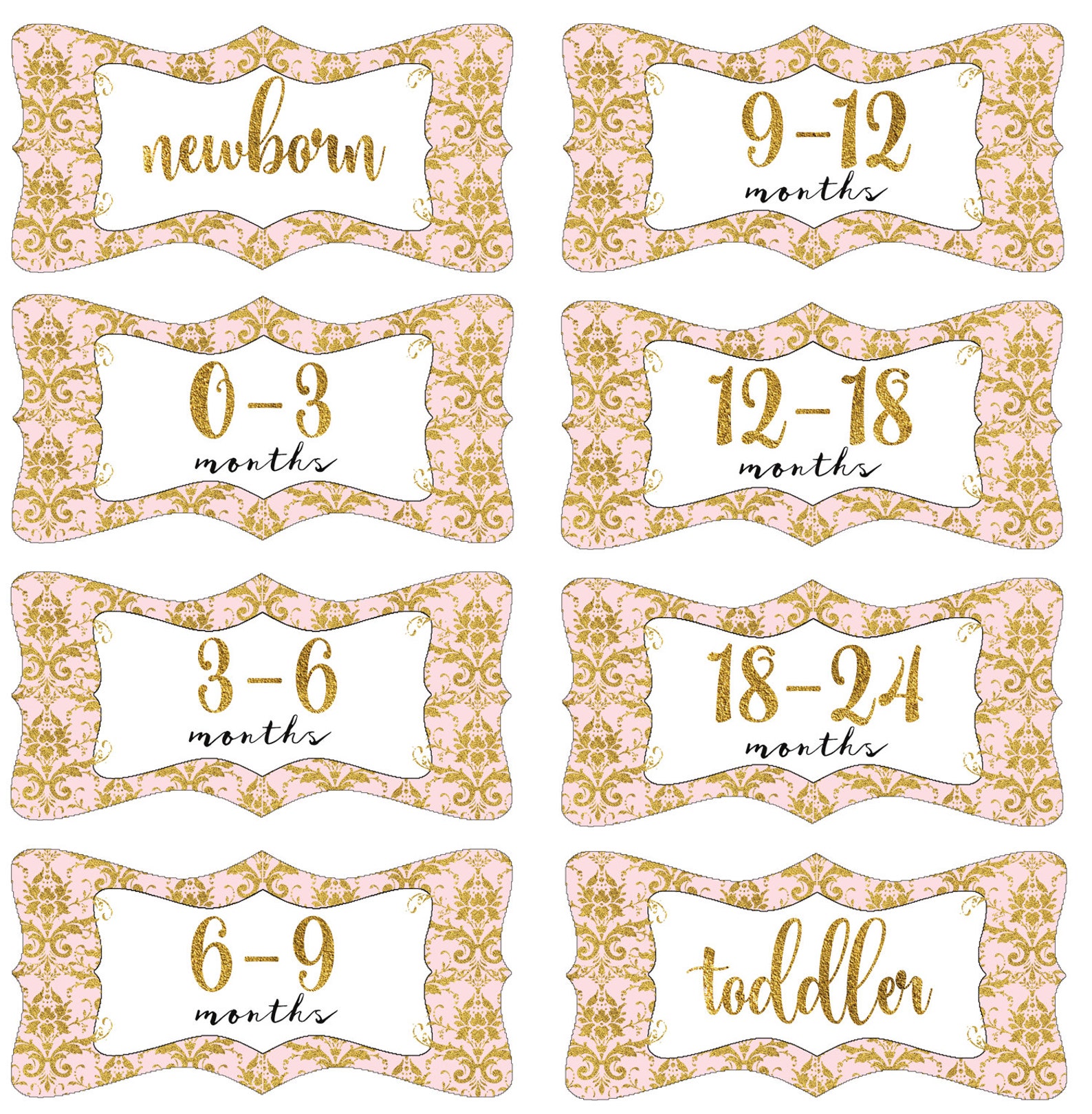 Baby Girl Nursery Organization Changing Table Labels for | Etsy