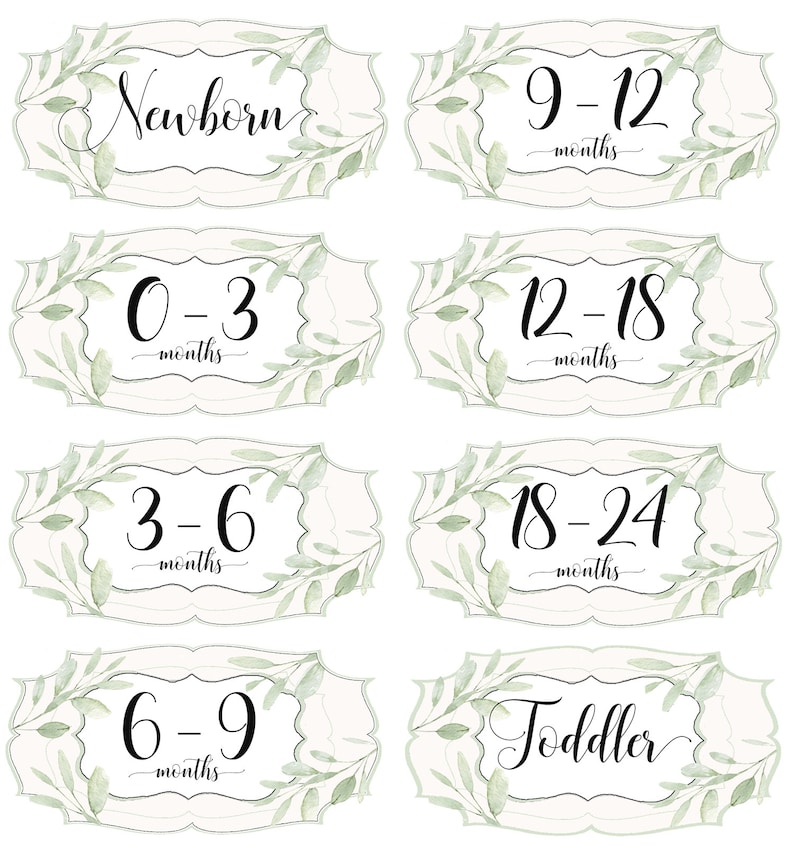 Baby Girl Nursery Organization Changing Table Labels for | Etsy