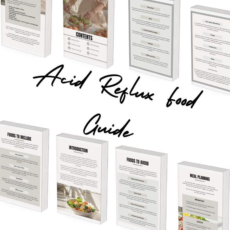 Acid Reflux Food Guide Canva Template - Etsy