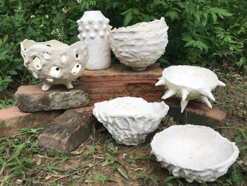 Paper Mache Spiky Bowl Nature-inspired - Etsy