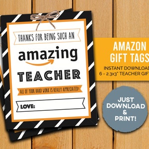 Amazon Teacher Appreciation Gift Tags Amazon Amazing Goody - Etsy