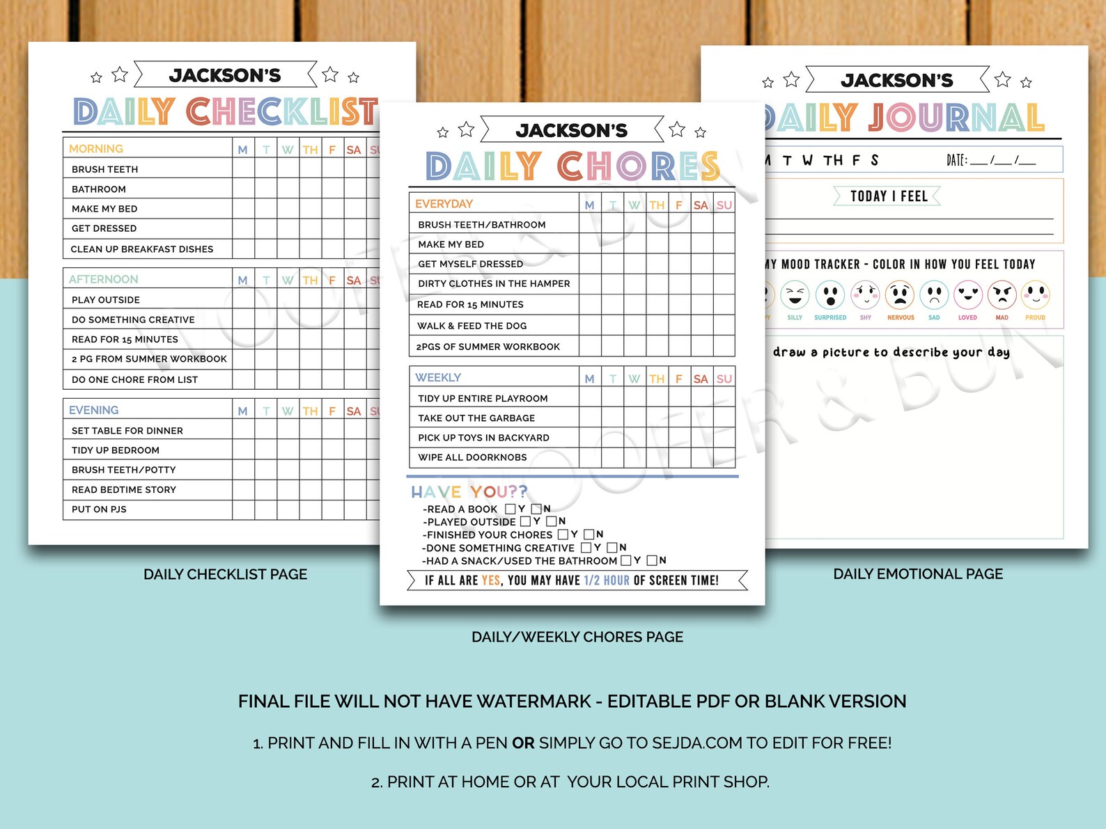 KIDS and Tweens Chore BUNDLE Family Cleaning List and - Etsy