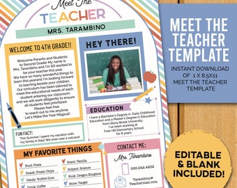 EDITABLE Meet the Teacher Memo Meet the Teacher Template - Etsy