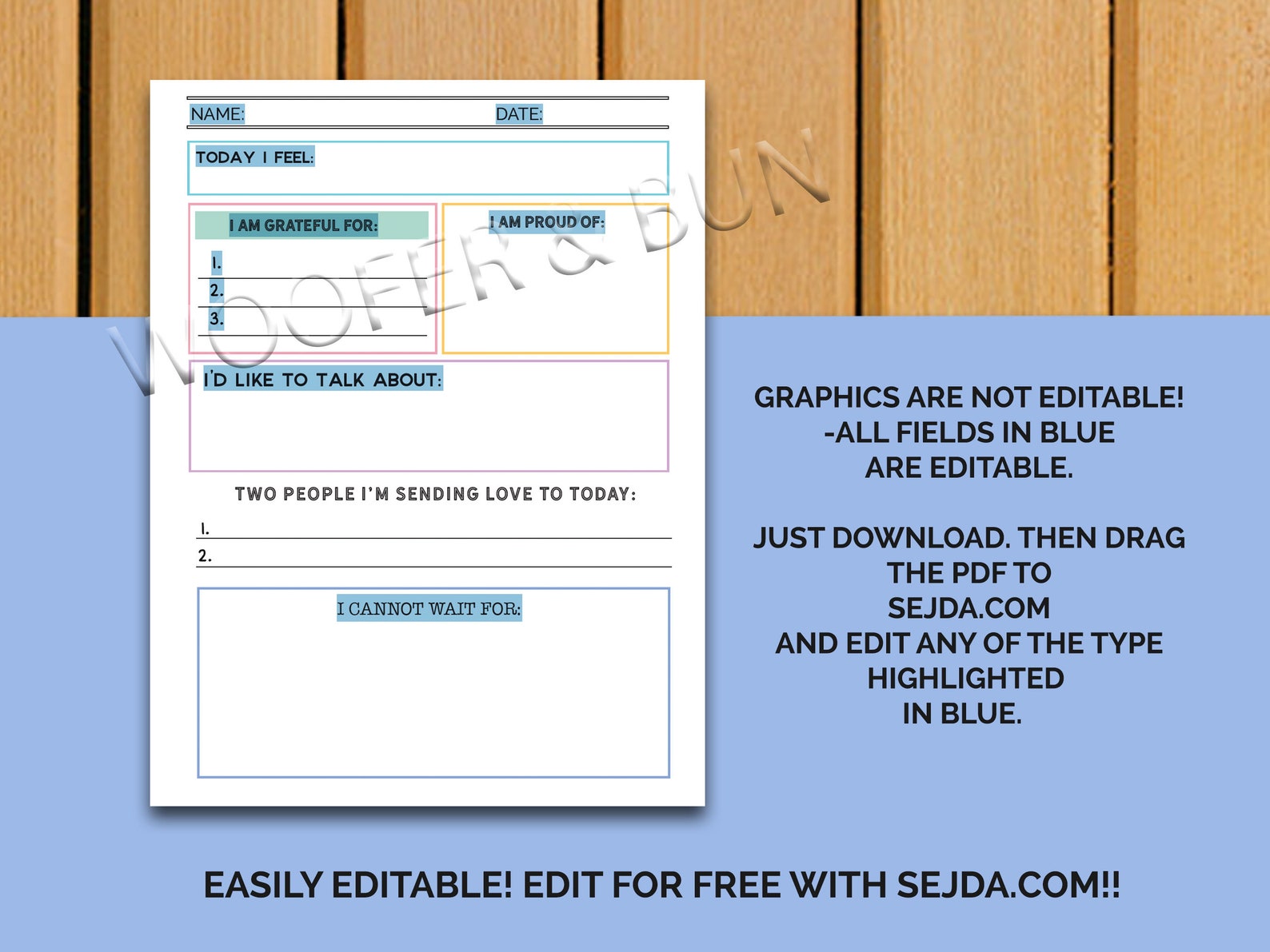 Mood Tracker Printable for Kids, Tweens & Teens Emotions Chart ...