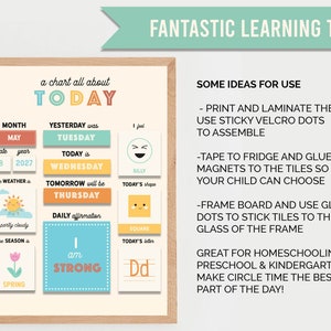 Circle Time Morning Board Printable - Homeschool Calendar - Instant ...