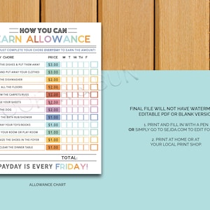 KIDS and Tweens Chore BUNDLE - Family Cleaning List and Organizer ...