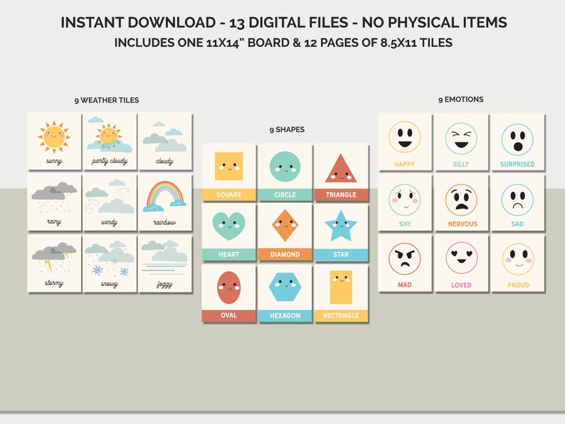Circle Time Morning Board Printable - Homeschool Calendar - Instant ...