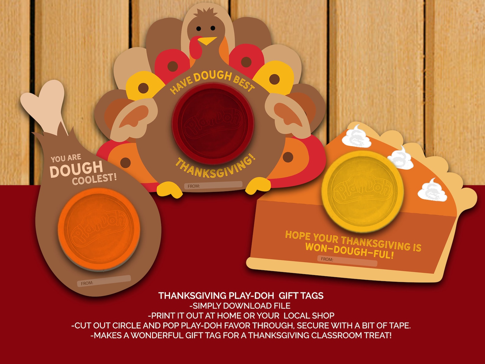 Thanksgiving Playdough Gift Tag, Thankful Gift Tag, Non Candy Treat ...