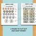 Kids US Currency Learning Pages - Count and Identify US Money - Paper ...