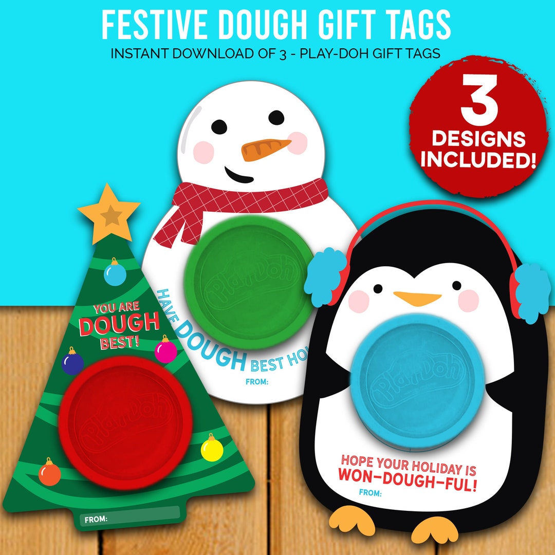 Holiday Classroom Playdough Gift Tag, Christmas Gift Tag, Non Candy ...