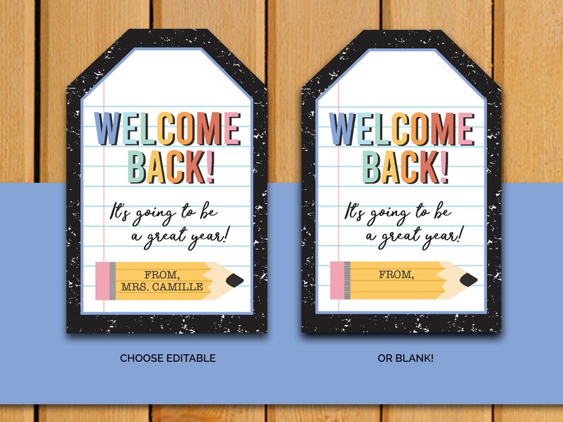 Welcome Back to School Gift Tags INSTANT Download - Etsy