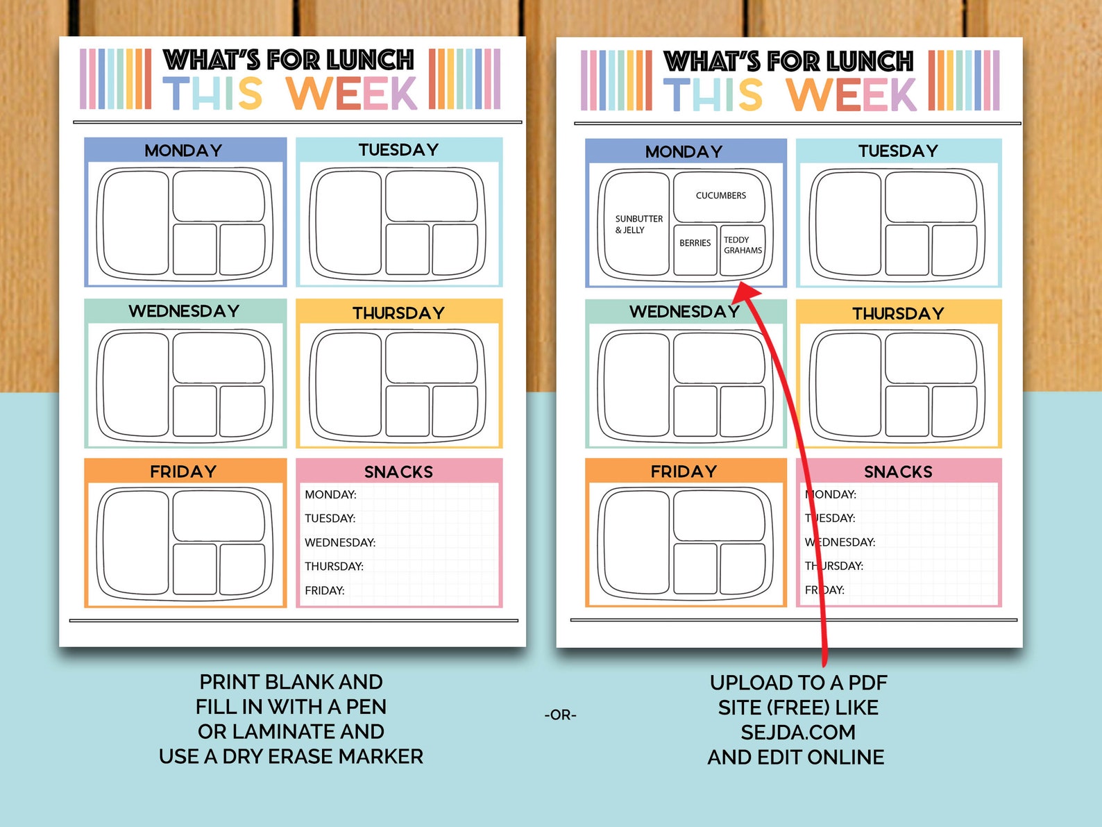 Bento Box Lunch Templates 5 Layouts Included Yumbox - Etsy
