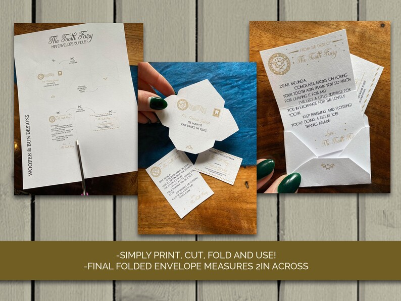 Tiny Tooth Fairy Letter Envelope and Certificate Printable - Etsy