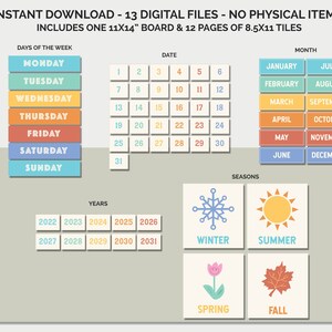 Circle Time Morning Board Printable - Homeschool Calendar - Instant ...