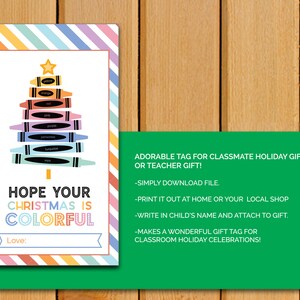 Christmas Teacher Gift Tag - Holiday Classroom Tag - Winter Break ...