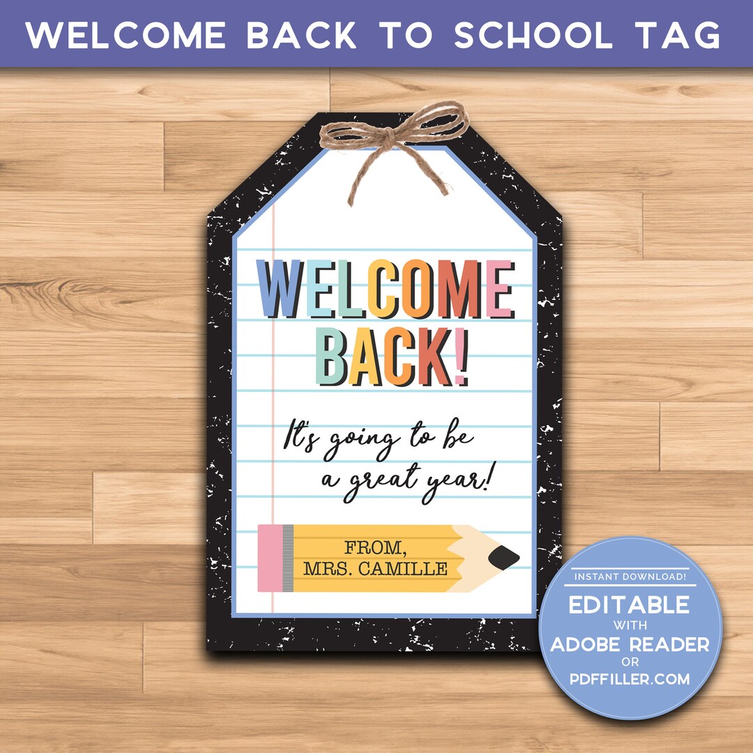 Welcome Back to School Gift Tags - INSTANT Download - 2x3" Favor Tags ...