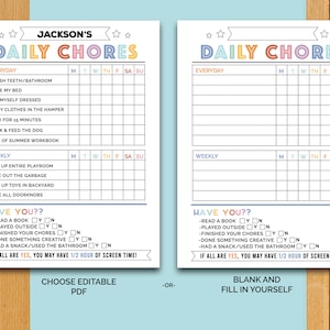 Kid's Summer Planner Schedule BUNDLE! - 11 - 8.5x11 Pages - PRINTABLE ...