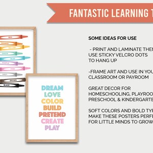 Growth Mindset Art for Playroom & Classroom - Crayon Poster - Positive ...