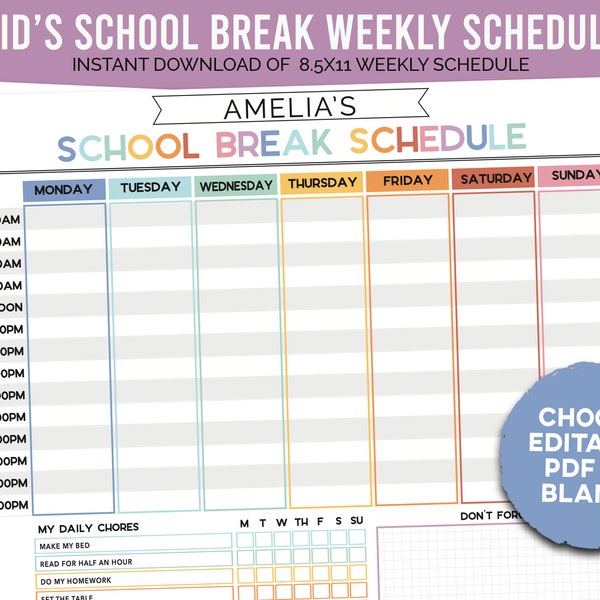 Weekly Planner - Etsy