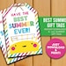 Summer Gift Tags for Class - Goody Bag End of Year Tags - Classmate ...