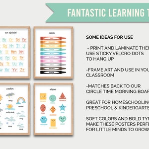 Kids Educational Posters - 10 8x10 AND 11x14 - Morning Time, Daycare ...