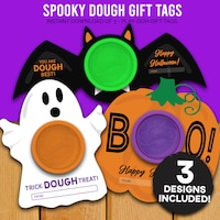 Halloween Playdough Gift, Ghost Playdoh, Spooky Party, Halloween ...