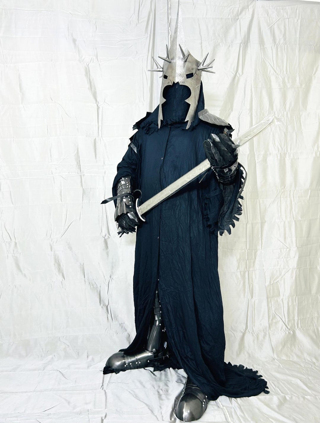 Nazgul Ring Wraith Movie Black Costume Witch King Medieval LOTR Cosplay ...