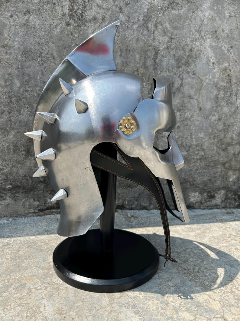 Gladiator Maximus Medieval Armor Helmet Knight Spartan Helmet LARP ...