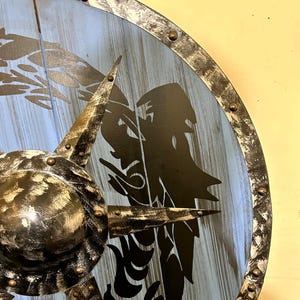 Medieval Dragon Wooden Round Shield Viking Warrior Shield Wall ...