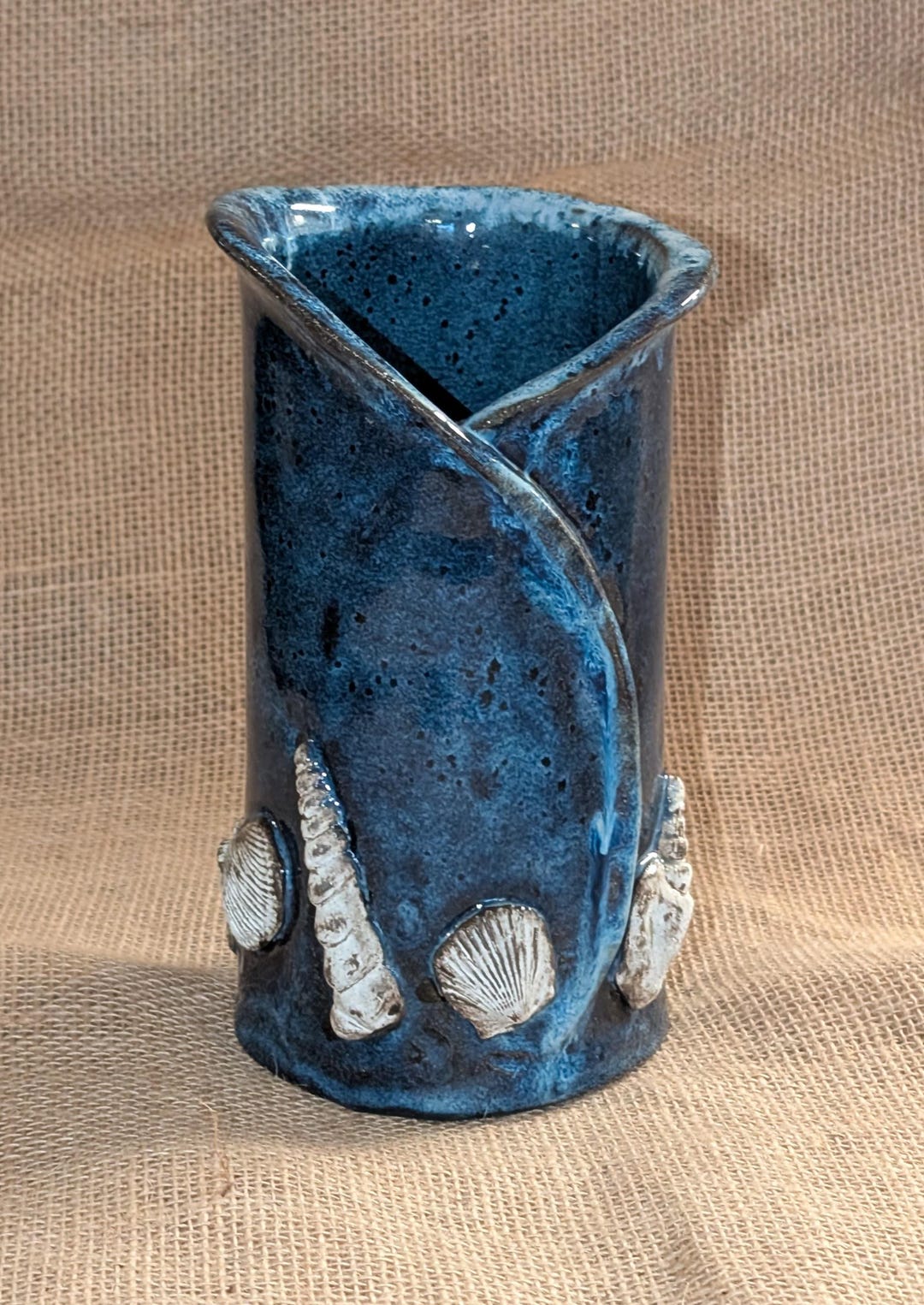 Handmade Pottery Seashell Vase - Etsy