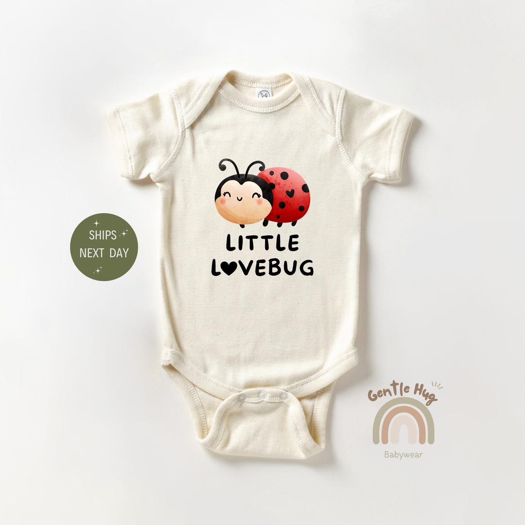 Little Love Bug Baby Bodysuit, Cute Valentines Day Baby Onesie ...