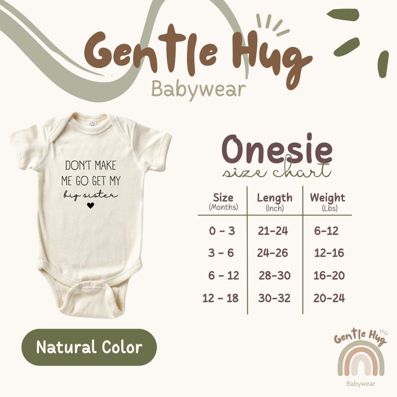 Don’t Make Me Go Get My Big Sister Baby Bodysuit Funny Sibling Quote ...