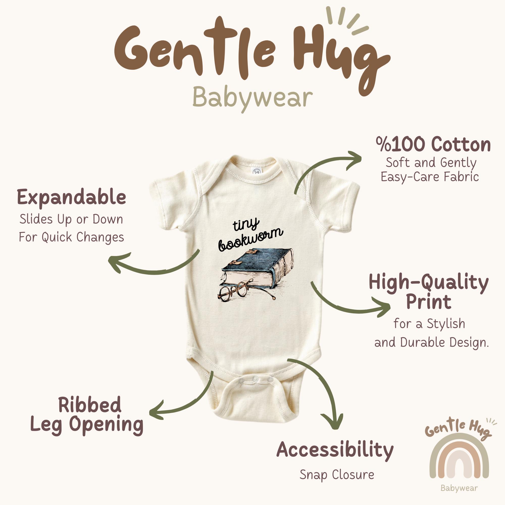 Future Bookworm Baby Onesie®, Tiny Bookworm Retro Baby Onesie®, Book ...