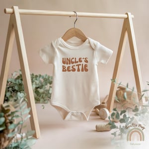 Uncle's Bestie Baby Apparel, New Uncle Gift, Pregnancy Announcement ...