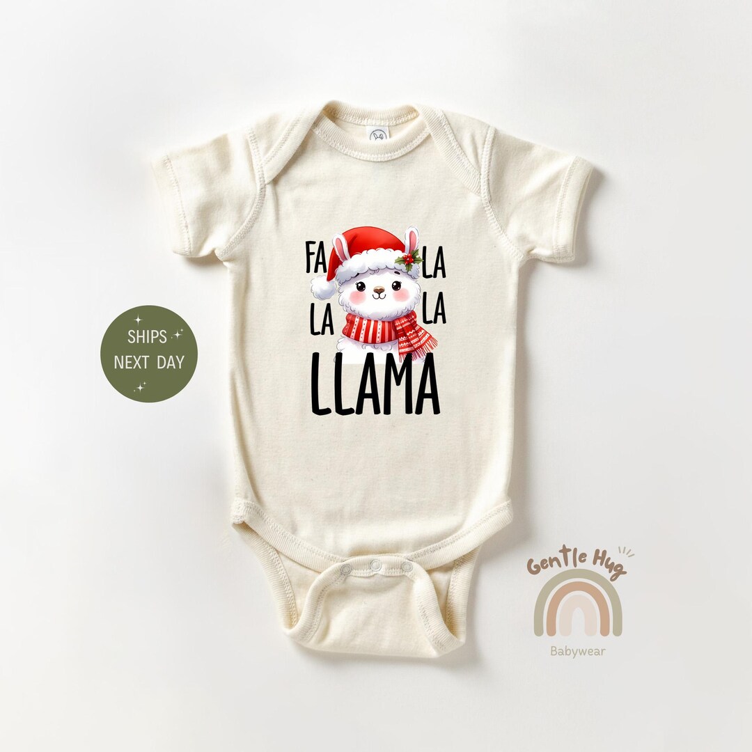 Fa La Llama Christmas Baby Onesie® - Funny Christmas Onesie® - Animal ...