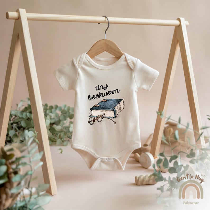 Future Bookworm Baby Onesie®, Tiny Bookworm Retro Baby Onesie®, Book ...