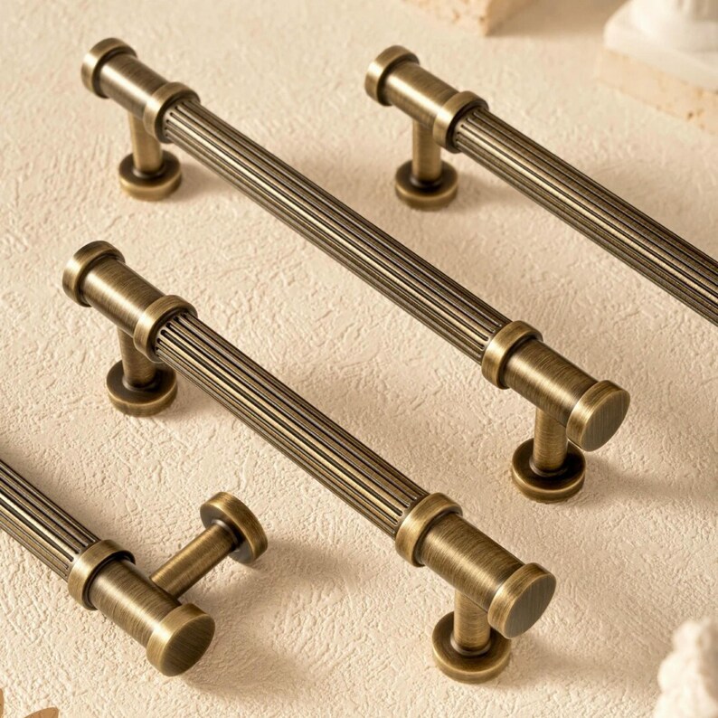 Brass Cabinet Handles – Greco Roman Column Knobs and Pulls – for ...