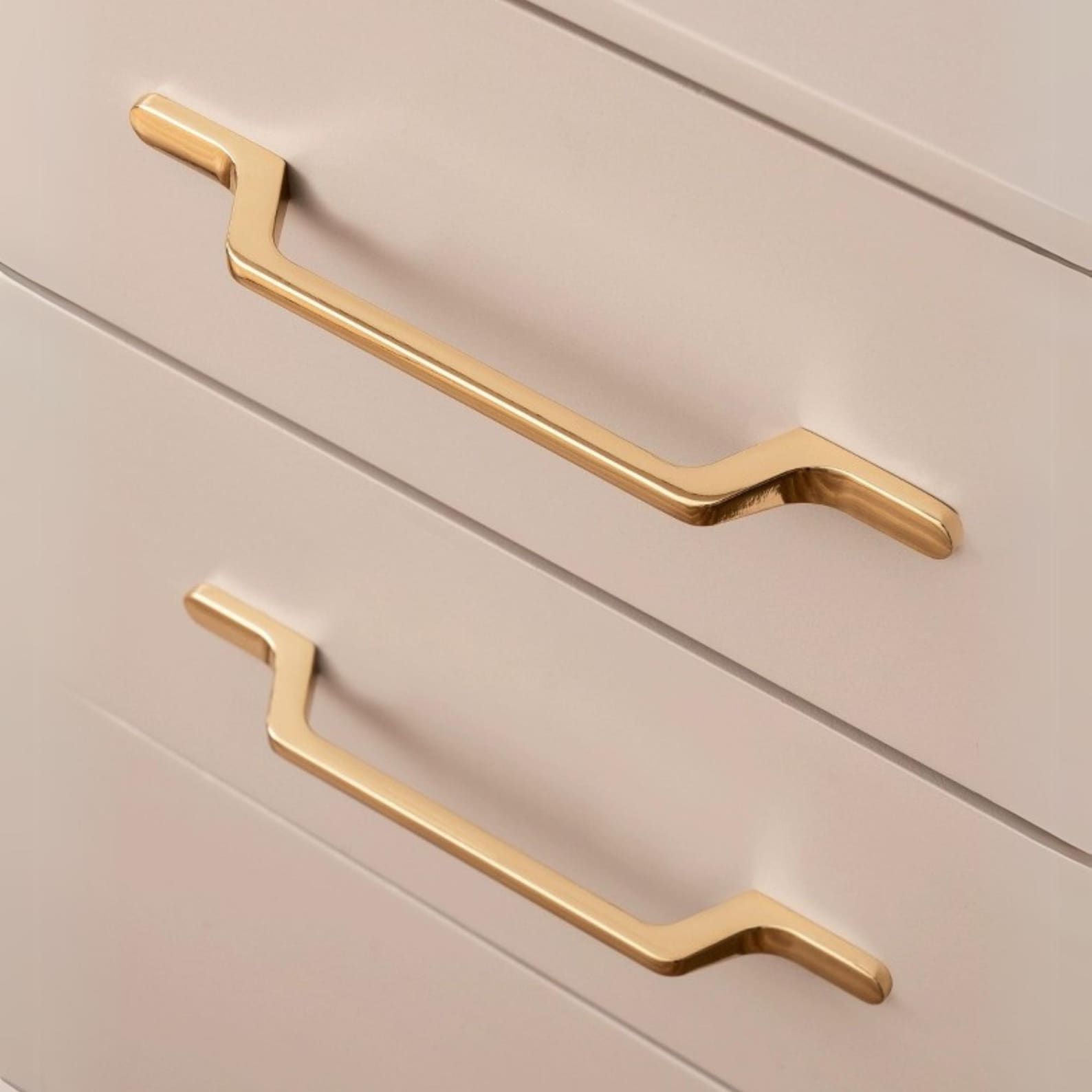 Modern Minimalist Brass Cabinet Handles - Gold Z Shape Drawer Pulls - Etsy