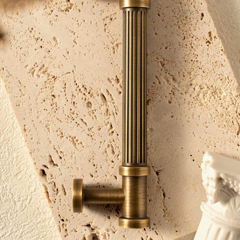 Brass Cabinet Handles – Greco Roman Column Knobs and Pulls – for ...